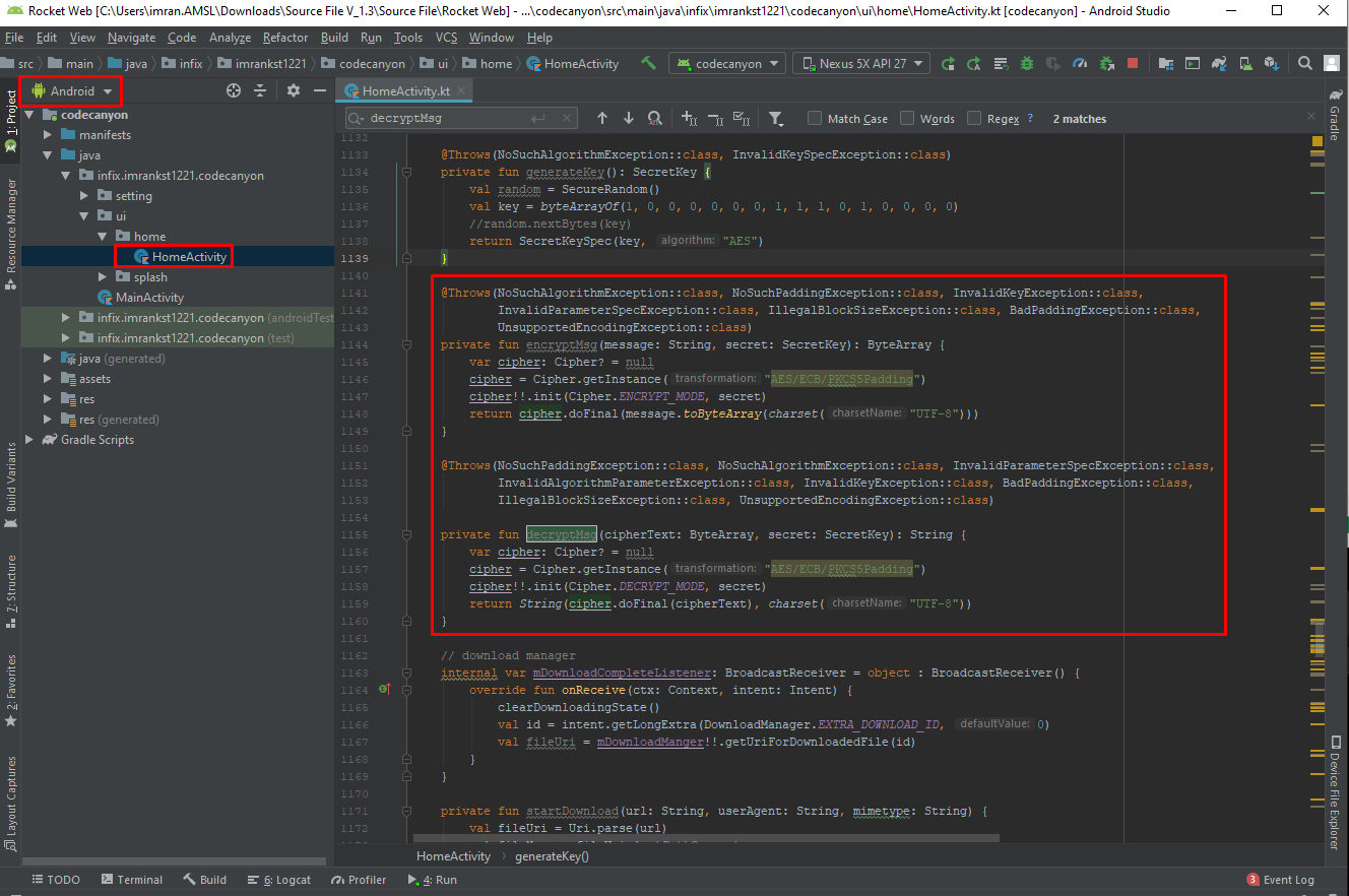 Unsafe cryptographic encryption patterns email from googl how to fix ...